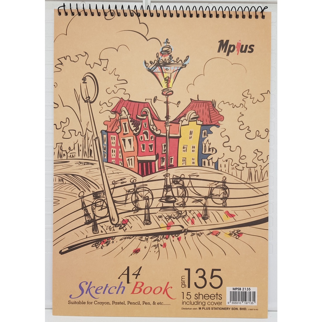 Sketch Book A4/B5 Size - 135gsm (15 Sheets) | Shopee Malaysia