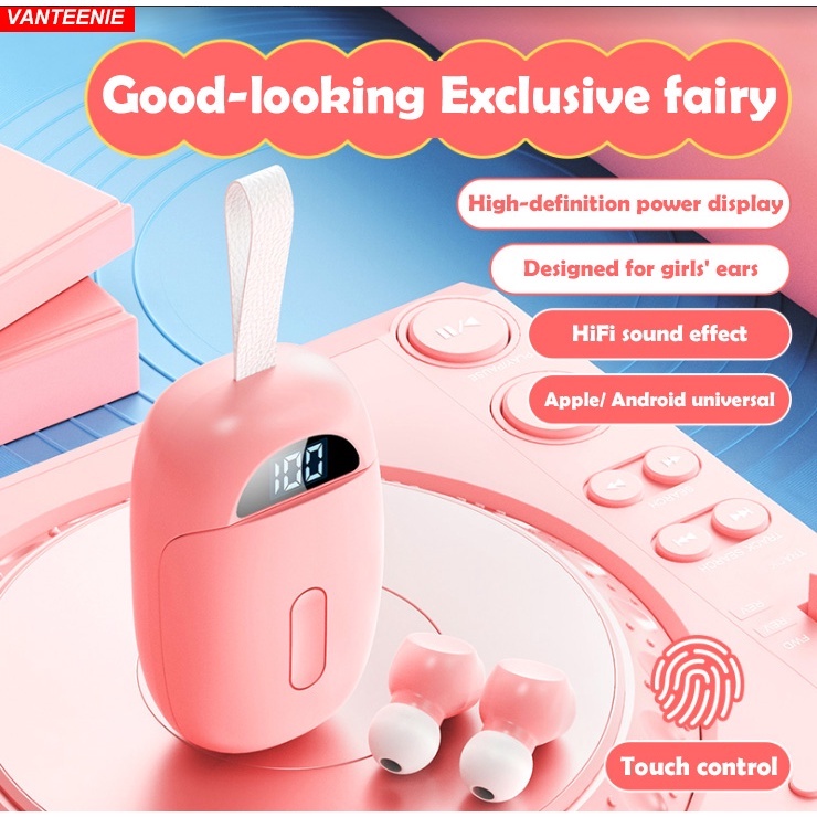 VANTEENIE Macaron Wireless Earphones Bluetooth Headset True Wireless ...