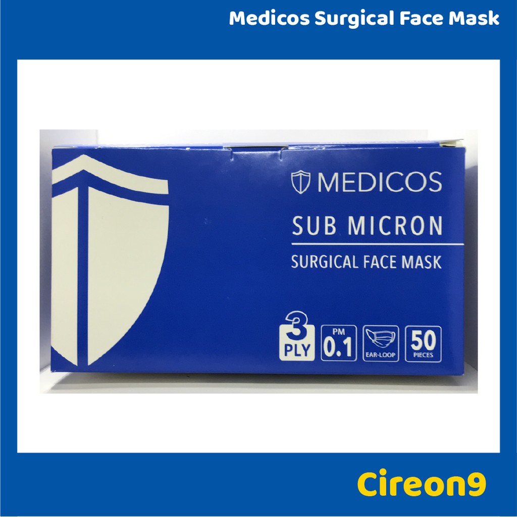MEDICOS 3 PLY ASTM Level 2 Adult Surgical Face Mask (50Pcs) | Shopee ...