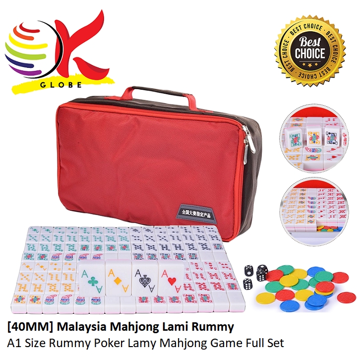 [37MM / 40MM] A1 SIZE MALAYSIA MAHJONG LAMI RUMMY POKER LAMY GAME FULL ...