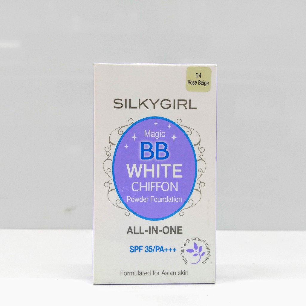 Silkygirl Magic BB White Chiffon Powder Foundation (04 Rose Beige) 9g ...