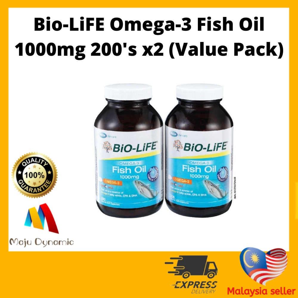 Special offer!!!Guardian Bio-LiFE Omega-3 Fish Oil 1000mg 200's x2 ...