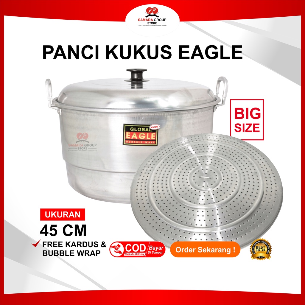 Alumunium PAN LANGSENG DANDANG STEAM STEAMER UK. 45 CM GLOBAL EAGLE ...
