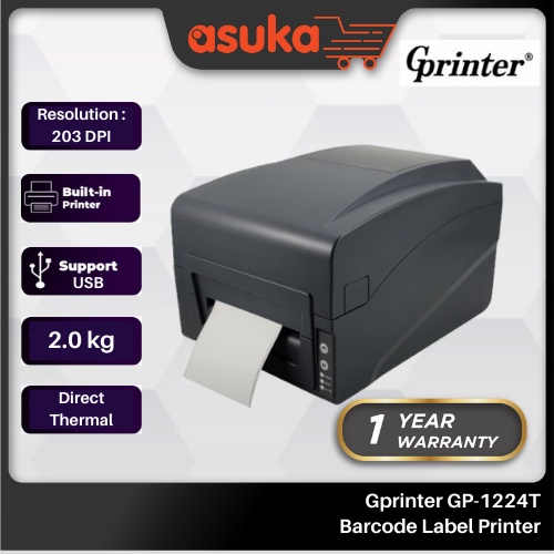 Gprinter GP-1224T Barcode Label/Airwaybill Printer | Shopee Malaysia