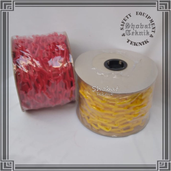 Pvc Plastic Chain 8 mm x 25 meters for Traffic Cone Connector | Shopee ...