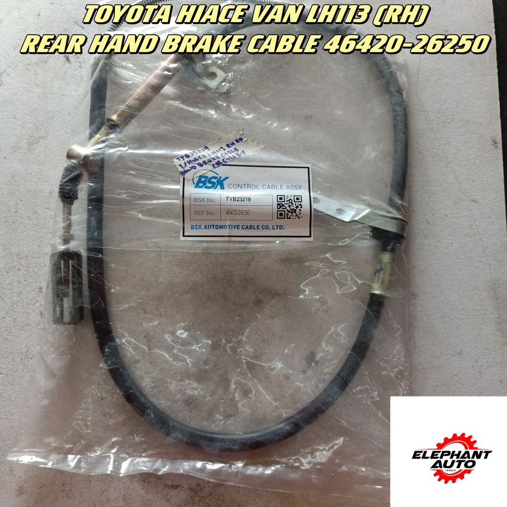 TOYOTA HIACE VAN LH113 (RH) REAR HAND BRAKE CABLE 46420-26250 | Shopee ...