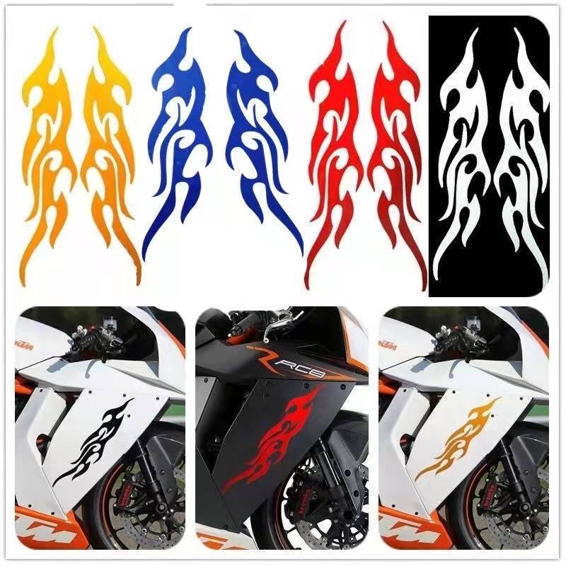 Flame Wildfire Reflective Sticker Flame Logo Laser Reflective Sticker ...