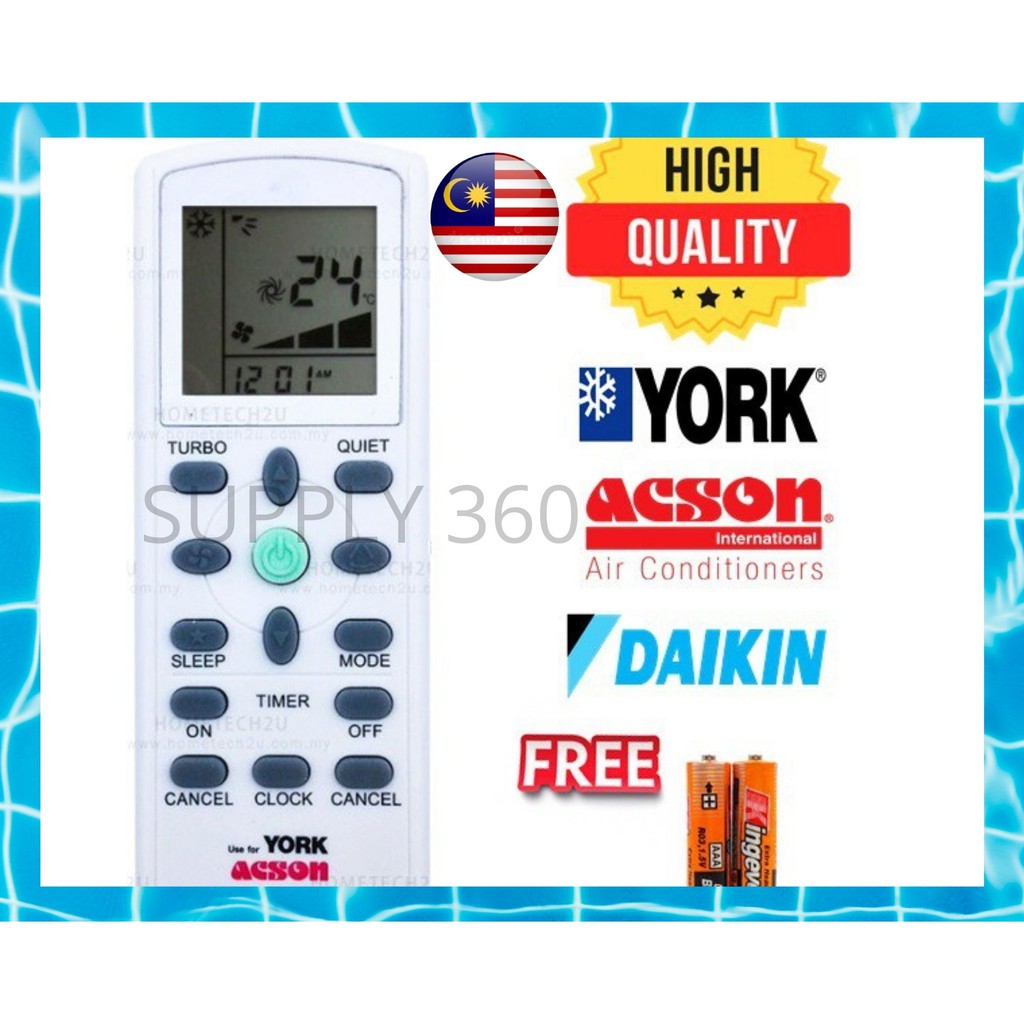 Daikin / York / Acson Air Conditioner Remote Control | Shopee Malaysia