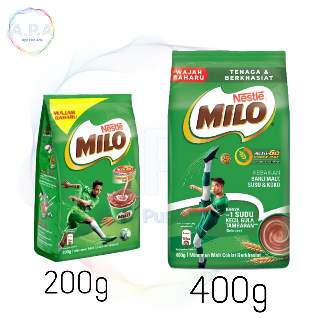 Nestle Milo Activ-Go Chocolate Malt Powder (200g / 400g) *Select at ...