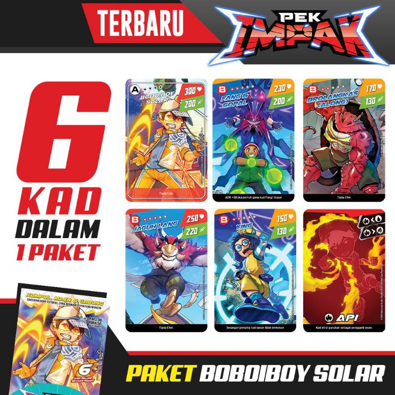 KIDZONE BoBoiBoy Galaxy Card : Pek Impak (1pack - 6 cards) [ORIGINAL ...