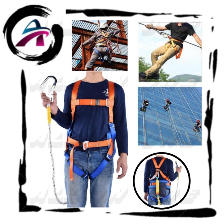 【Ready Stock】Full Body Heavy Duty Safety Harness With Big Hook | Shopee ...