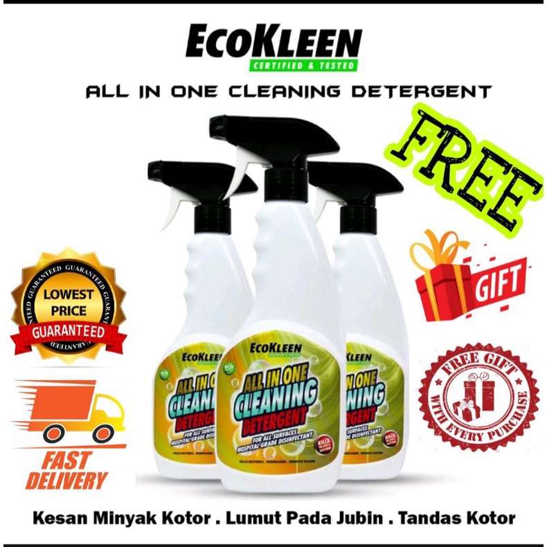 (NEW RELEASE)--Eco Kleen ALL IN ONE Cleaning Detergent & Antibacterial ...