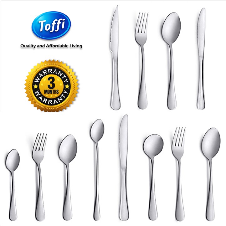 TOFFI Sudu Garpu Besi Keluli Tahan Karat Stainless Steel Cutlery Set ...