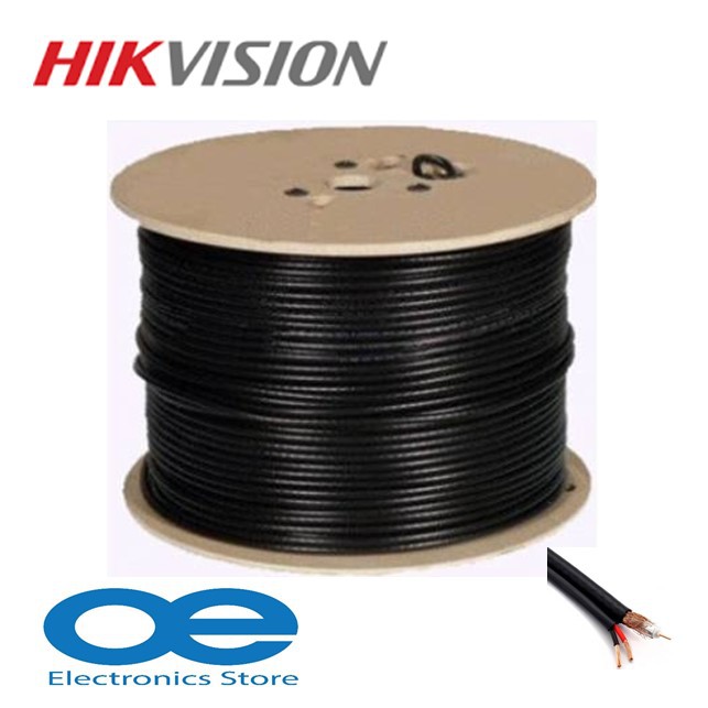 HIKVISION DS-1LC1SCA2C-200B CCTV RG59 Coaxial Cable With 2 Core Power ...