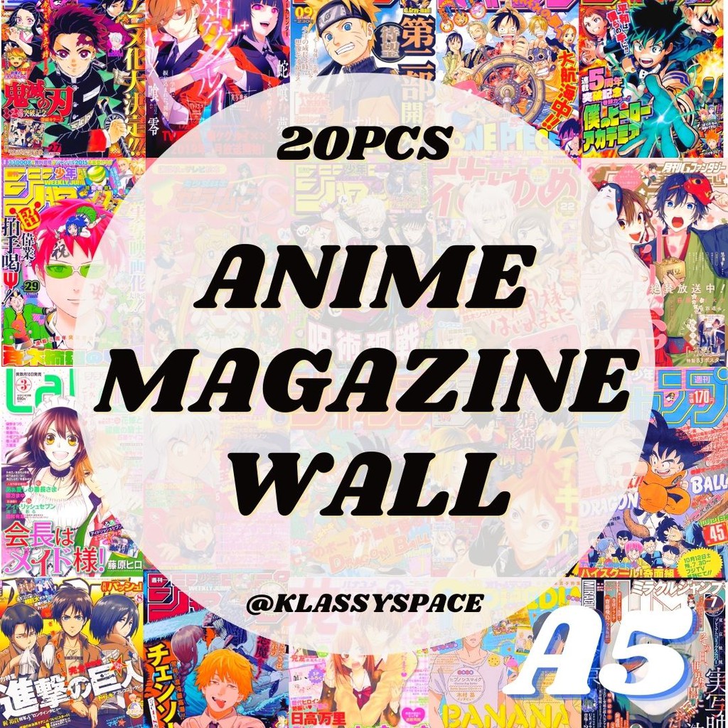 Anime Magazine Cover Collage Wall Kit Posters Mix 20PCS designs ...