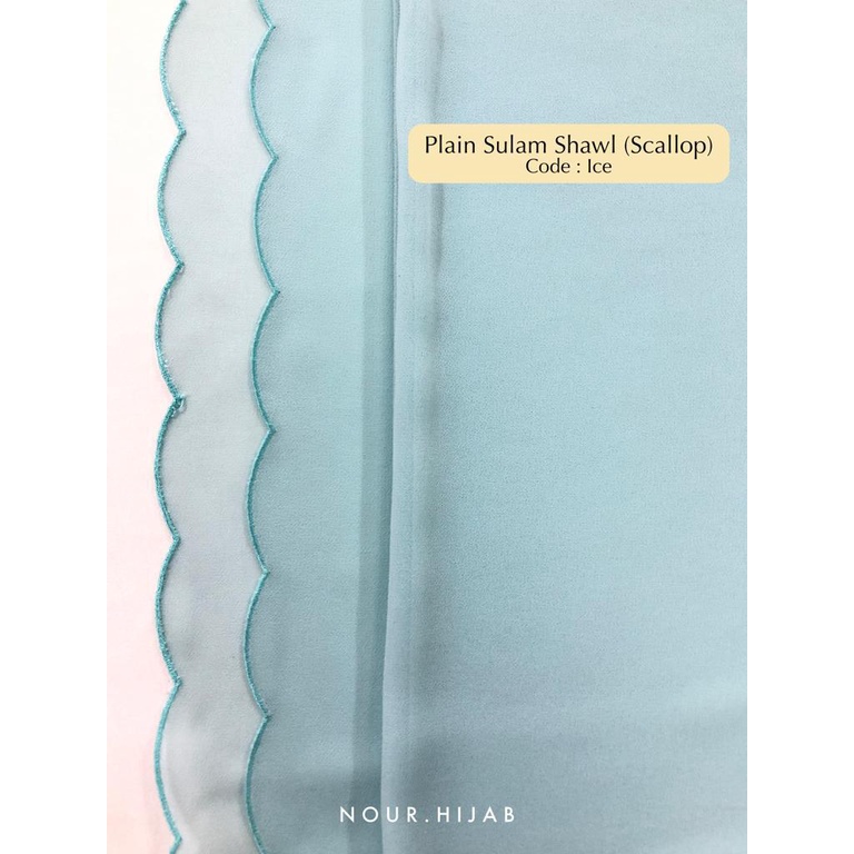Plain Sulam Shawl (Scallop) | Shopee Malaysia