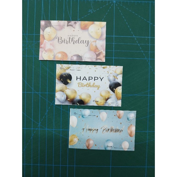 Happy Birthday hamper cards balloons B mix 3 motifs 25 pcs | Shopee ...