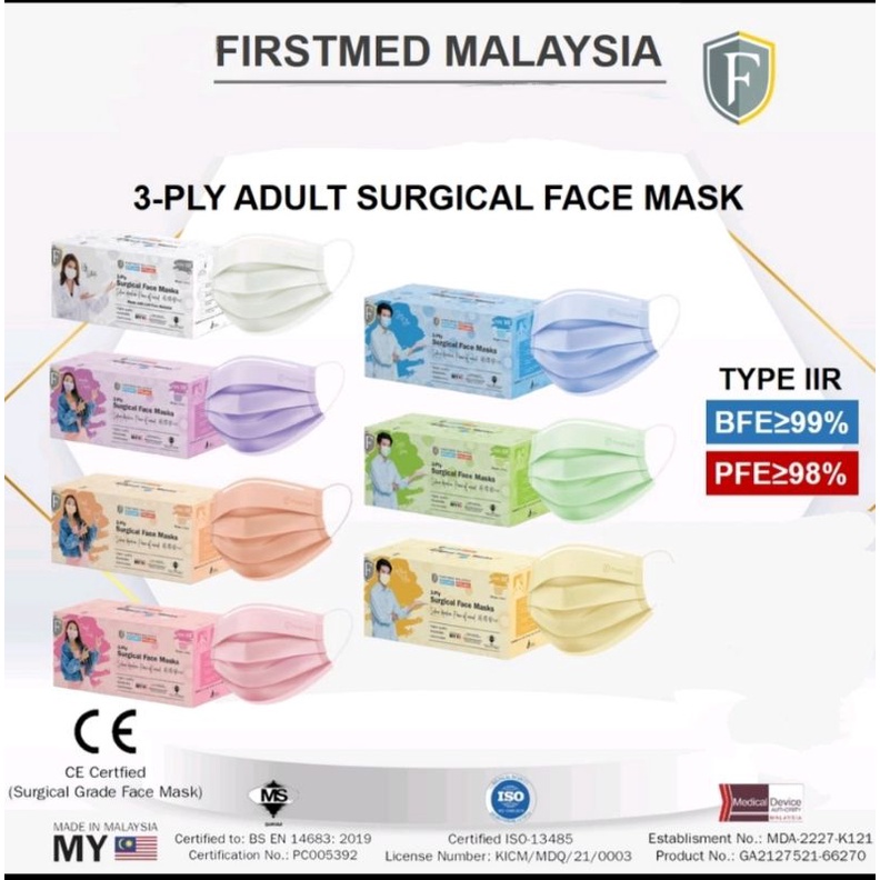 Firstmed 3-ply Medical Facemask (50pcs / box) | Shopee Malaysia