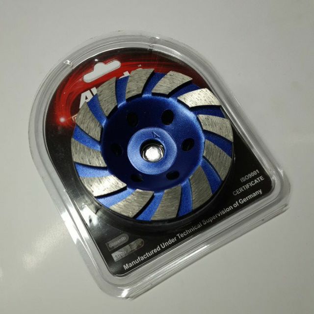 4" 100mm AKODA Concrete Turbo Diamond Grinding Cup Wheel Three Row ...