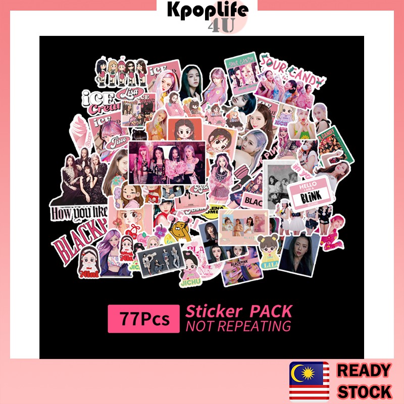 BL@CKPINK Sticker Set ( 65pcs ) Kpop Diary Laptop Handphone Binder PVC ...