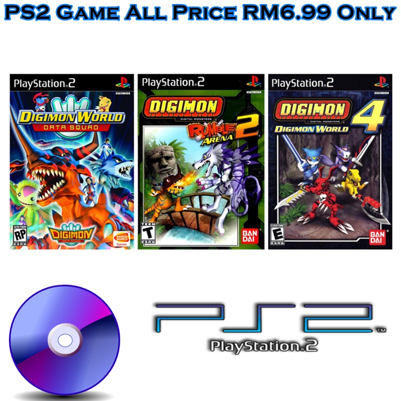 PS2 Game Digimon World Series(Burn Disc,Not Original Disc) | Shopee ...