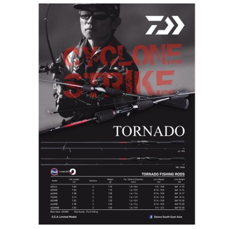 Daiwa Tornado Spinning and Casting Rod NEW 2019 MADE IN VIETNAM | Shopee Malaysia