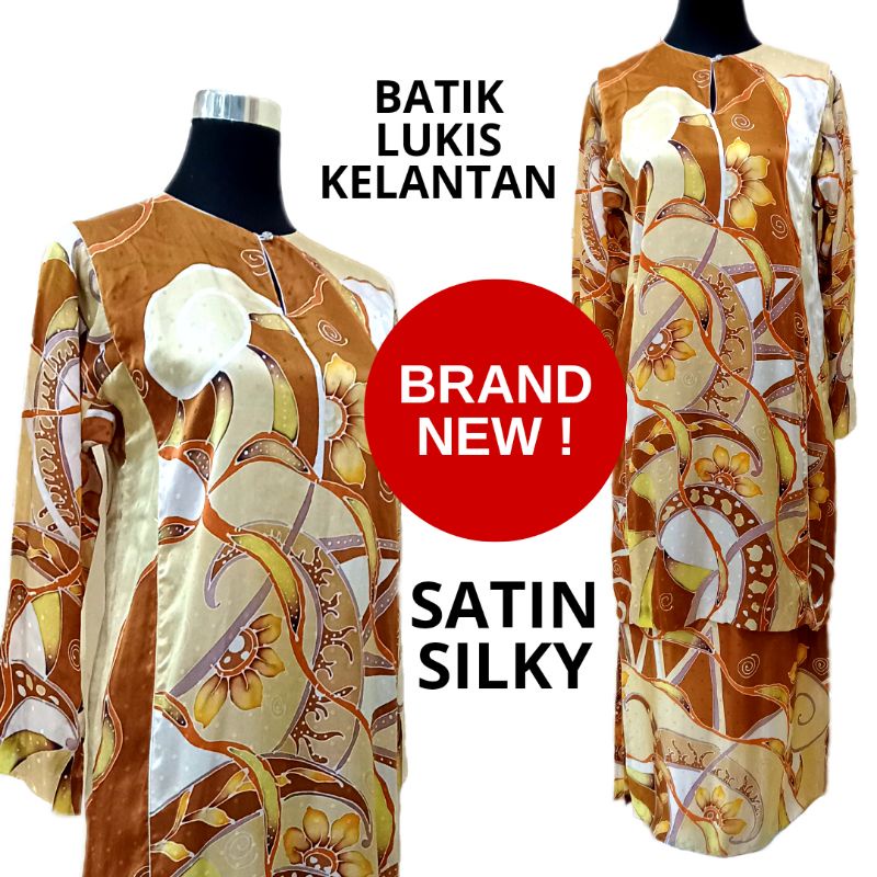 BATIK LUKIS KELANTAN ORIGINAL BAJU KURUNG BATIK LUKIS SATIN SILK ...