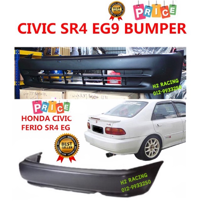 CIVIC EG9 SR4 FRONT REAR BUMPER FERIO / DEPAN BELAKANG / EG8 4DOOR EG ...