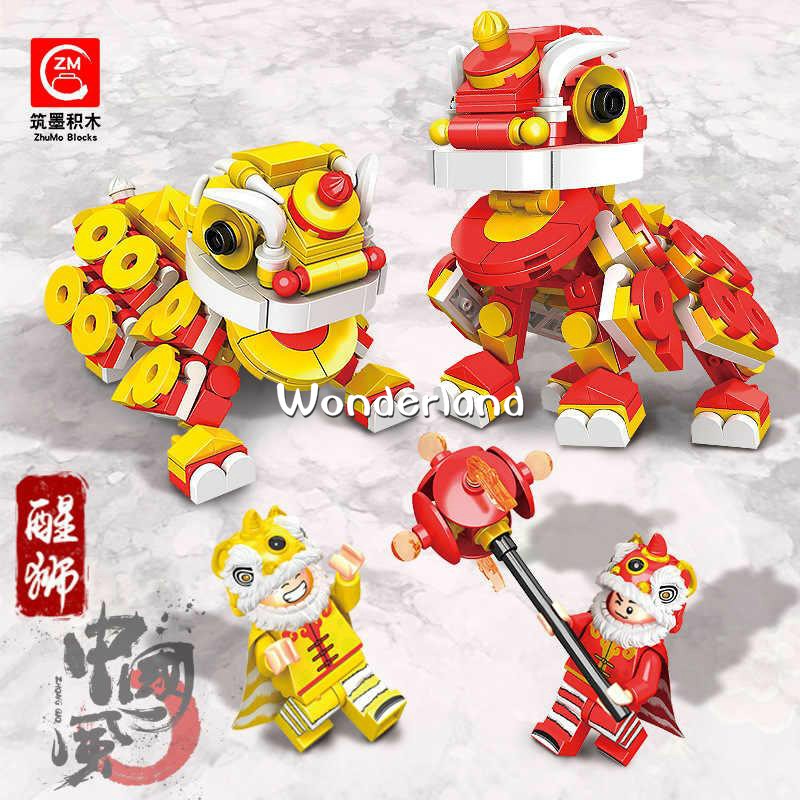 Chinese New Year Legoed Lion Dance Building Bricks and Blocks (494pcs ...
