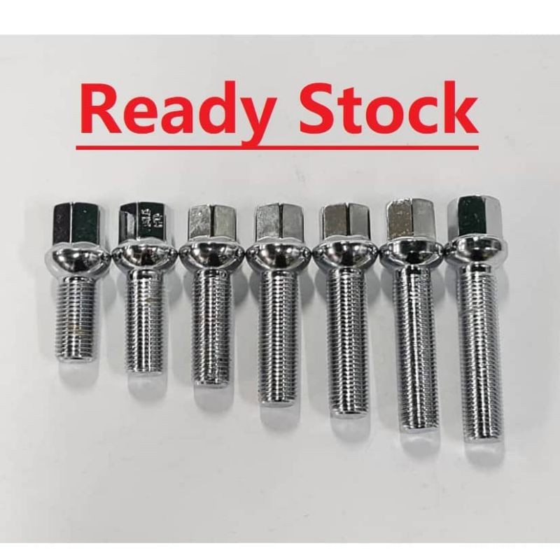 Mercedes Skru M14 - 1.5 Ball Type Wheel Lug bolt , Extension Screw Rod ...