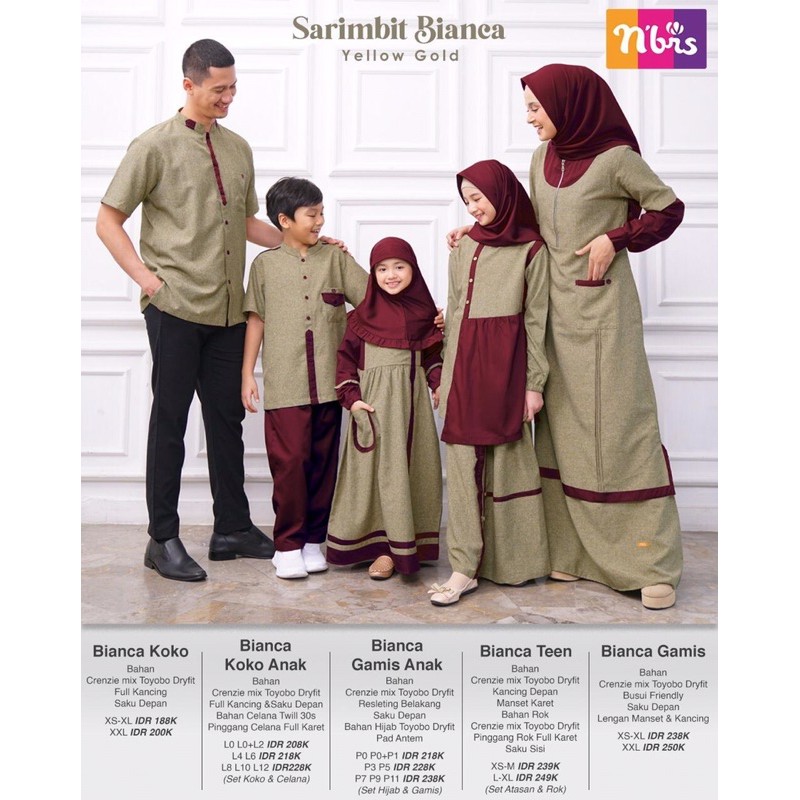 Bianca-pajamas-family Uniform Muslim Dress/Family Uniform Muslim Dress ...