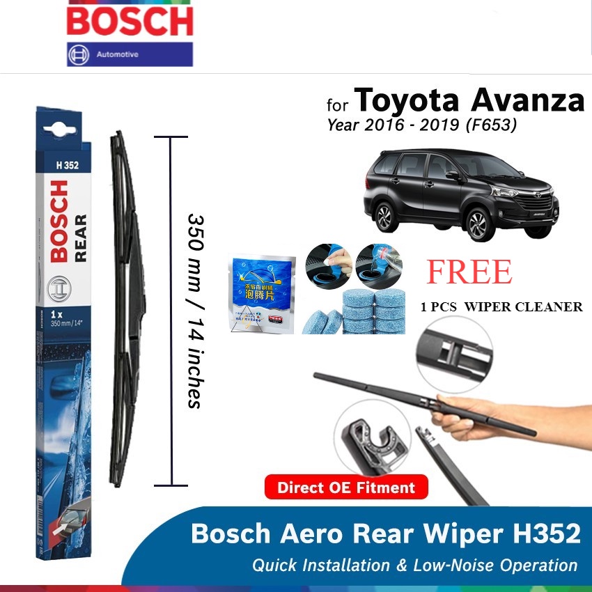 BOSCH H352 rear wiper for Toyota Avanza F653 pre-facelift , year 2016 ...