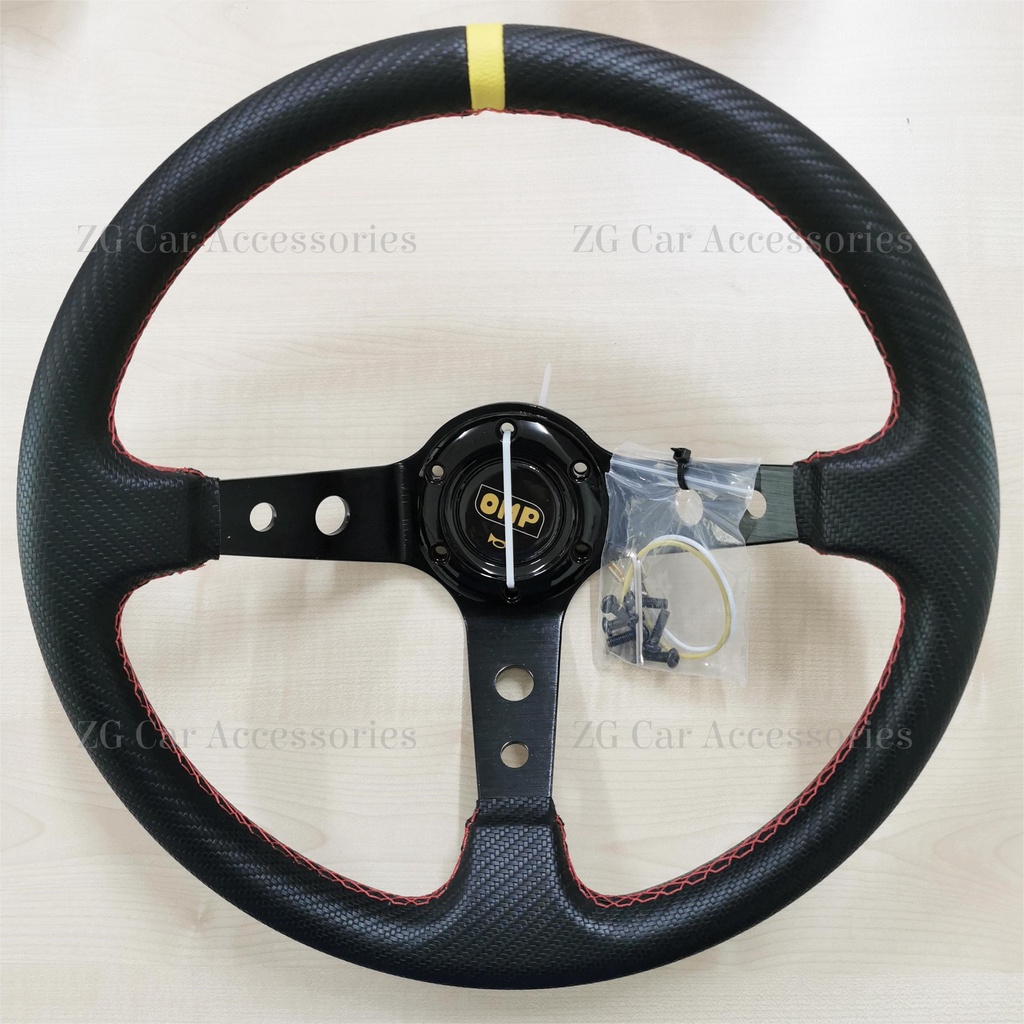 Universal OMP 14 inch 350mm Car Racing Steer Wheel Deep Dish Suede ...