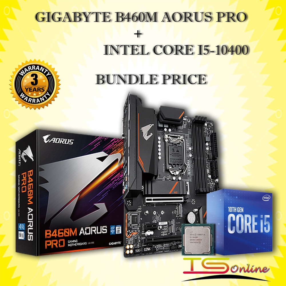 Intel Core I5-10400 / I5-11400 / I5-12400 PROCESSOR + Gigabyte B560M Aorus Elite + H510M S2 ...
