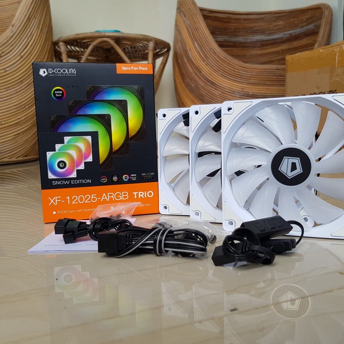 Idcooling ID-COOLING XF-12025-ARGB TRIO SNOW 120mm ARGB Sync PWM Fan | Shopee Malaysia