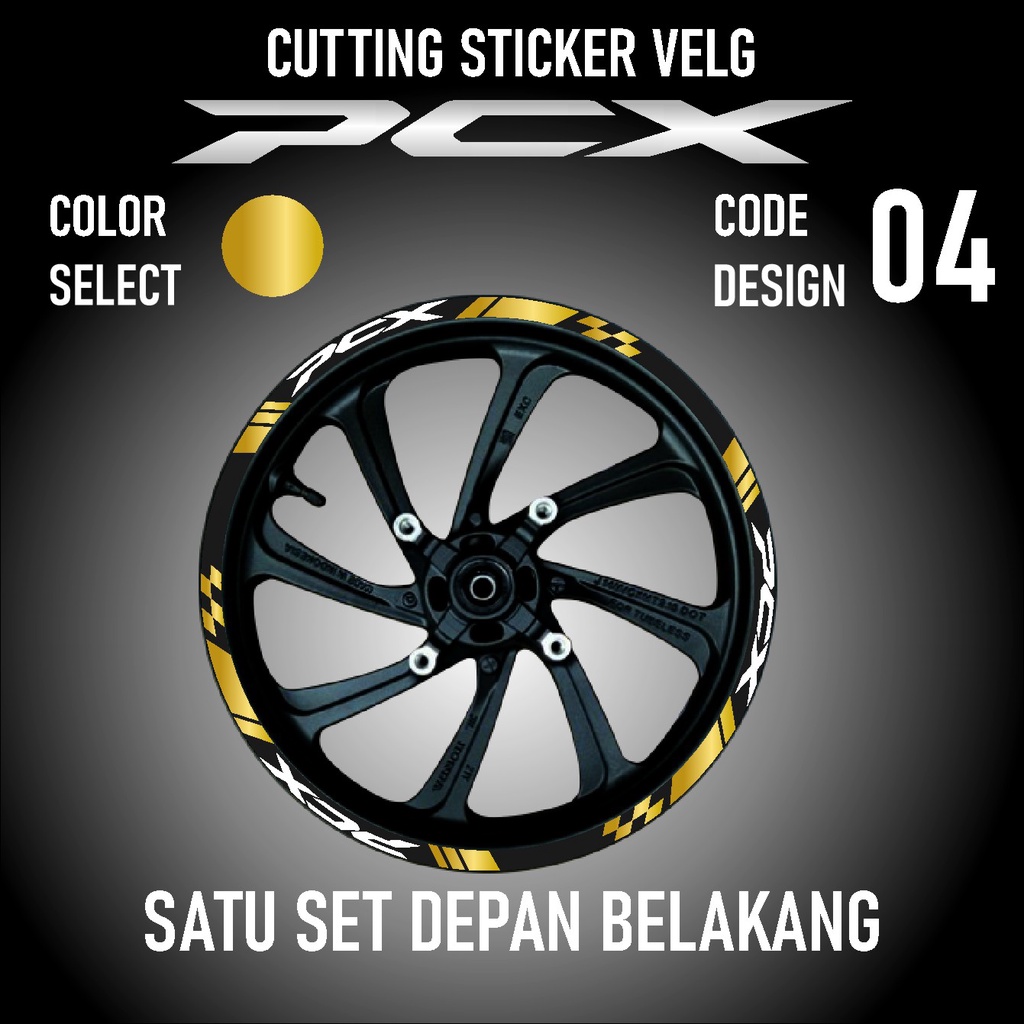 Aisyah Sticker - Sticker Cutting Sticker Rims Honda PCX 150 160 Racing ...