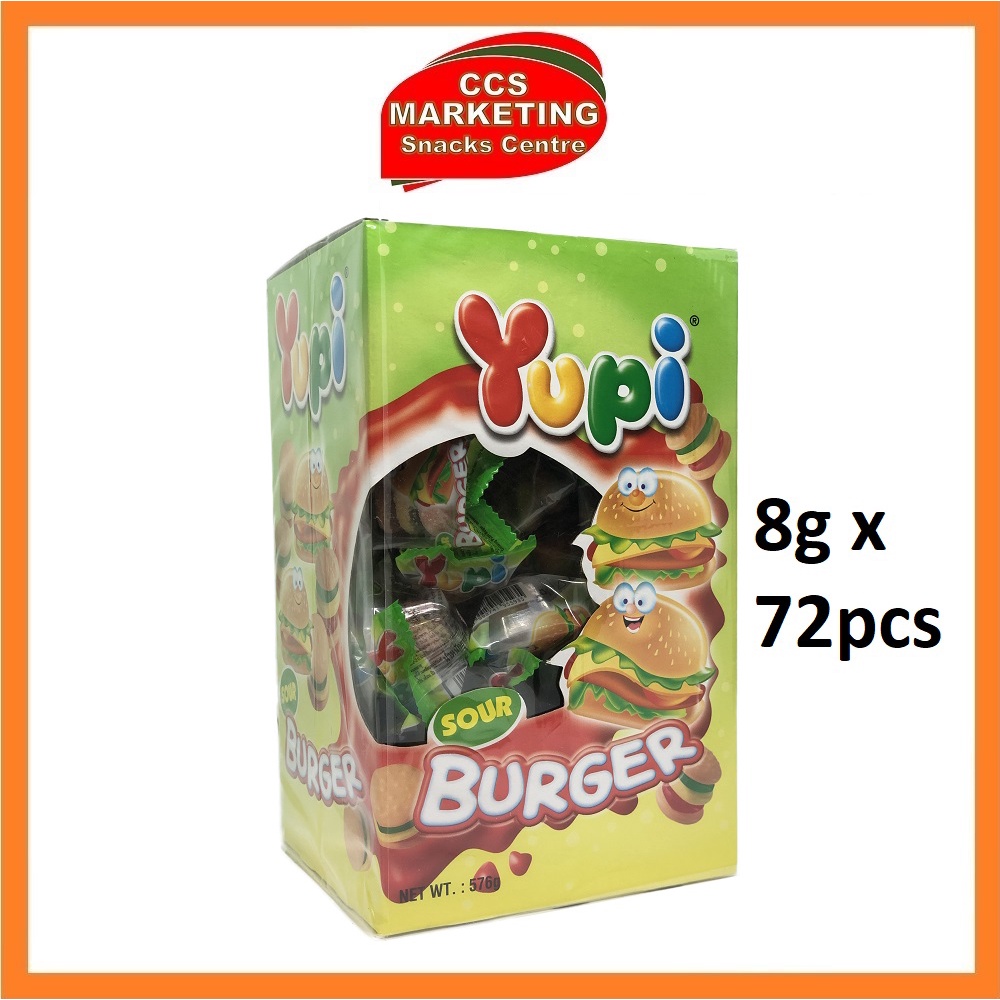CCS Yupi Burger / Cola Burger / Sour Burger / Gummi Pizza ( 8g x 72pcs ...