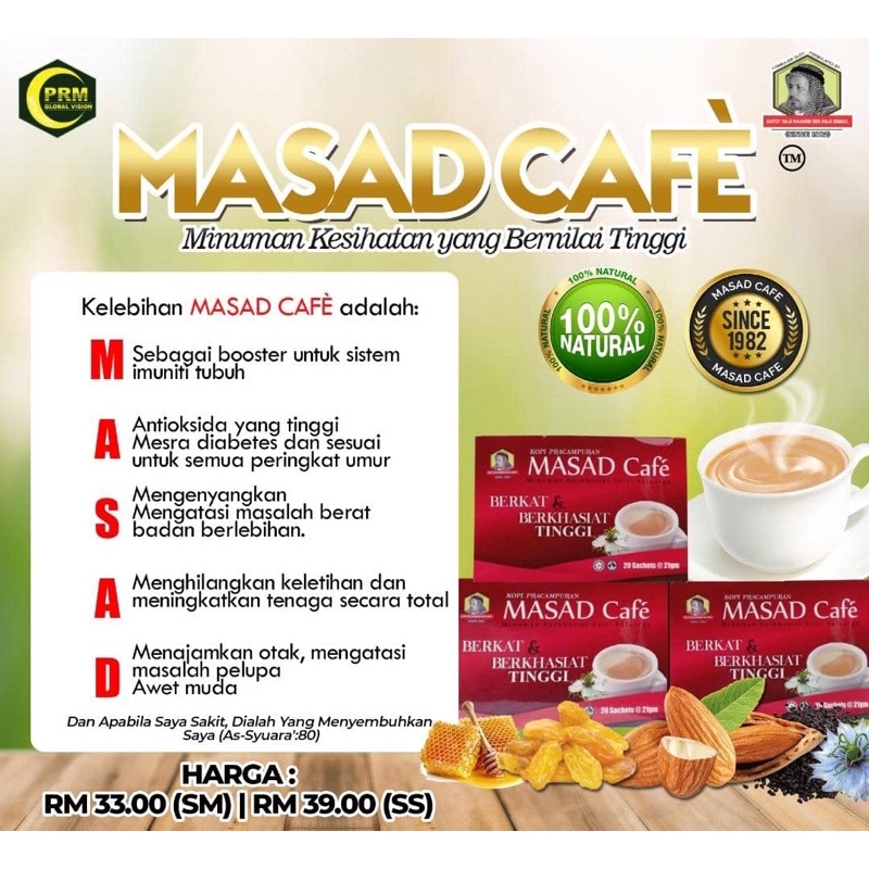 Masad Cafe kopi campuran madu & habatusauda | Shopee Malaysia