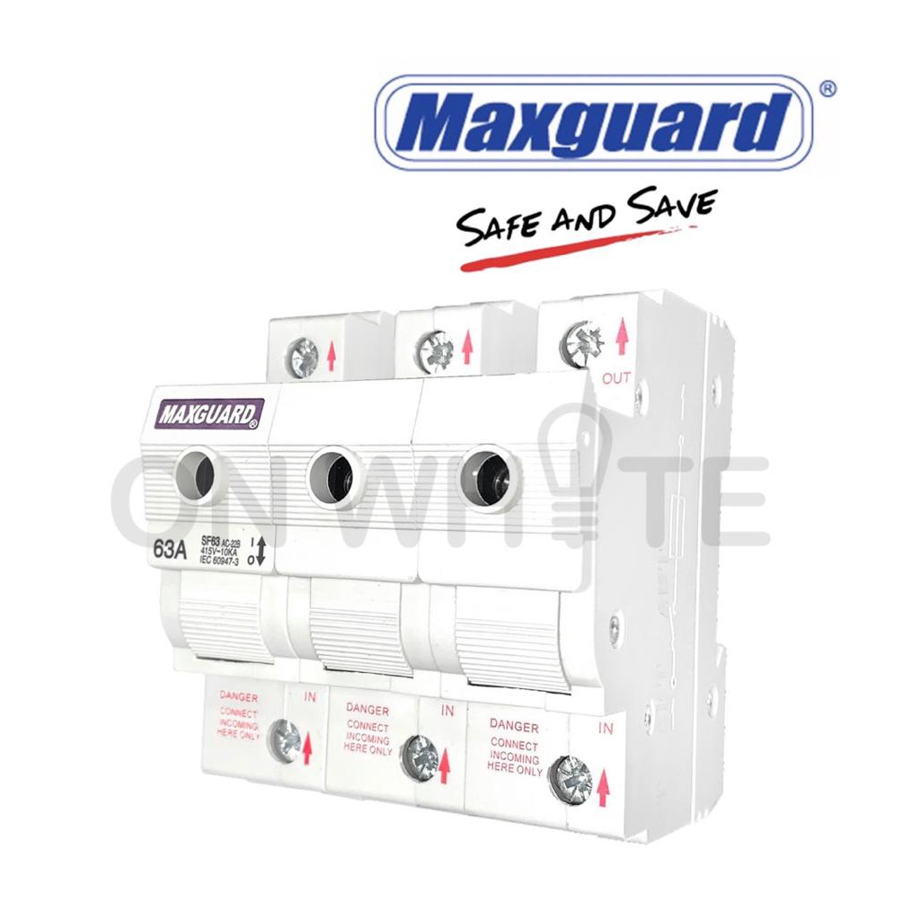 MAXGUARD Switch Fuse 32A / 63A 3 Pole [SIRIM] Main Sw Fuses 3P | Shopee ...