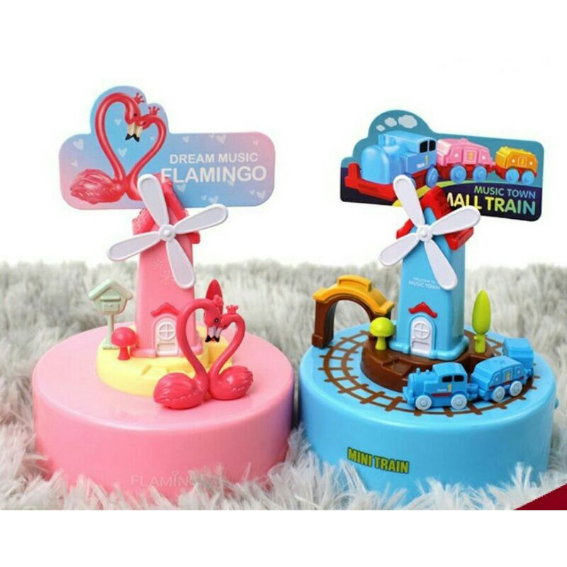 ML21 Magnetic Mini Train/Flamingo Music Box Cake Topper | Shopee Malaysia