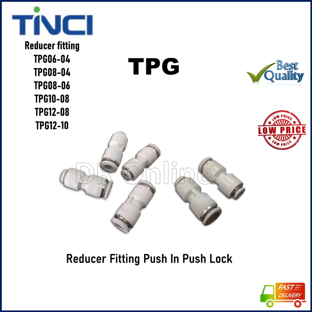 TNCI PNEUMATIC FITTING DIFFERENT DIAMETER STRAIGHT FITTING 6MM,8MM,10MM ...