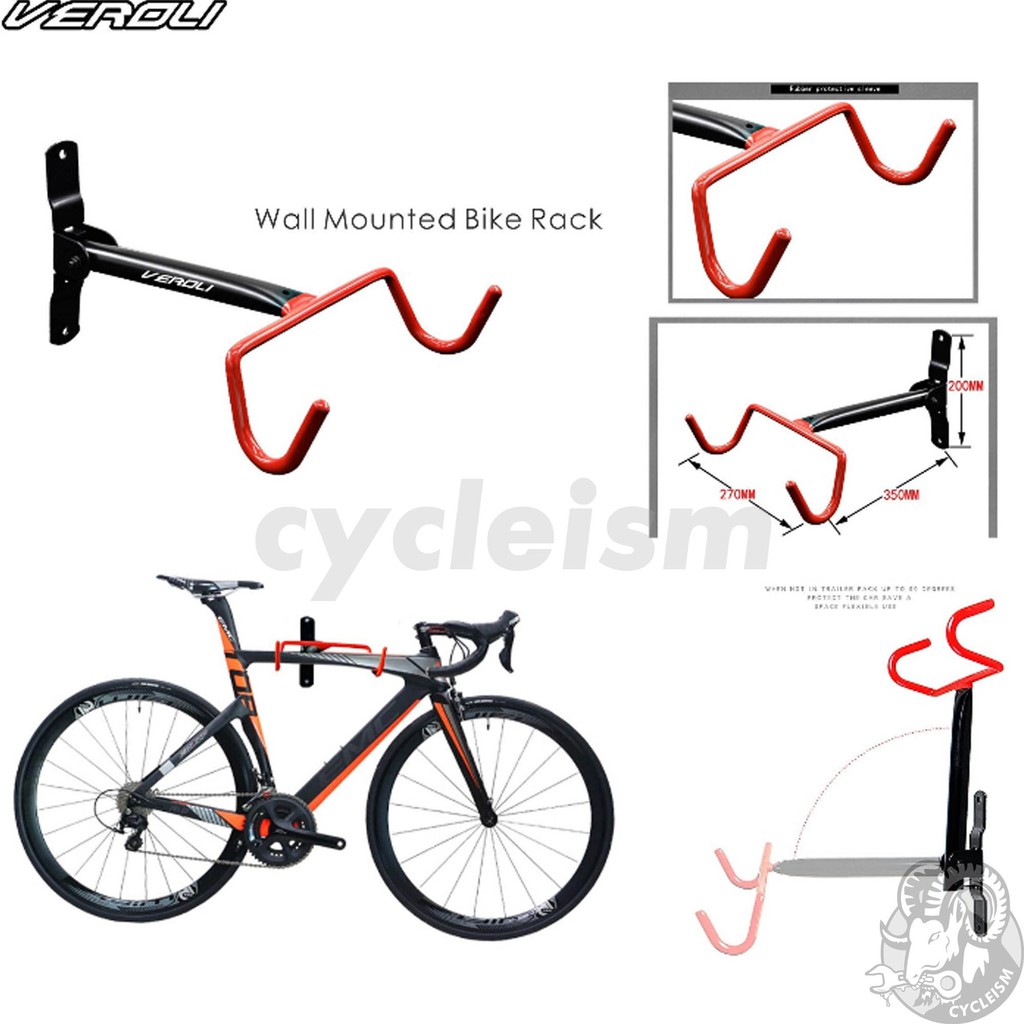 VEROLI BIKE WALL MOUNT MOUNTED BIKE DISPLAY BICYCLE WALL DISPLAY STAND ...