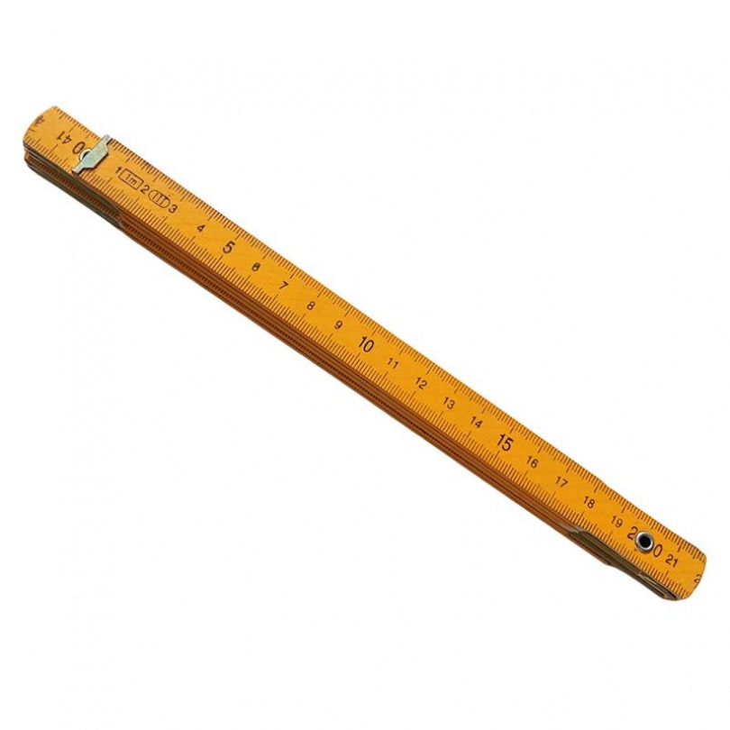 1m Yellow Folding Wooden Ruler for Drawing Teaching / Carpenters with ...