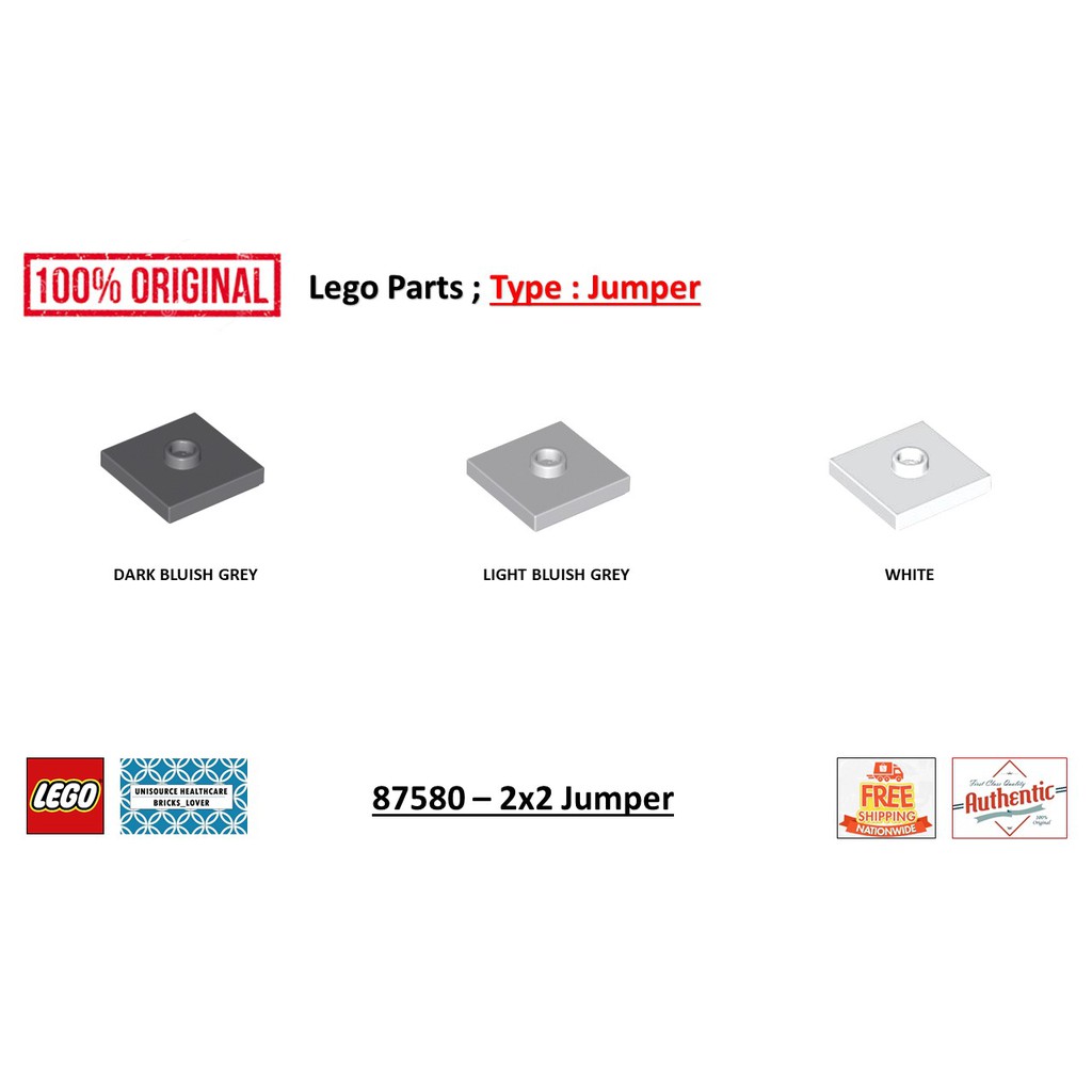 Lego Parts / Loose Bricks {Bricks_Lover} - 2x2 Jumper Plate (87580 ...