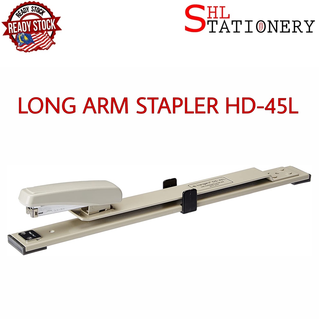 KANGARO Long Arm Stapler HD-45L use Staples No.3 / 35 Metal Long Throat Stapler Heavy-Duty Long ...