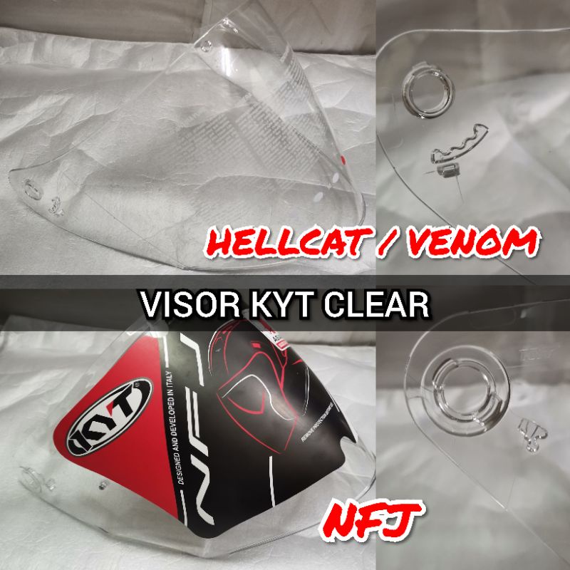 100% ORIGINAL KYT VISOR KYT CLEAR NFJ VENOM HELLCAT DJ MARU GALAXY ...