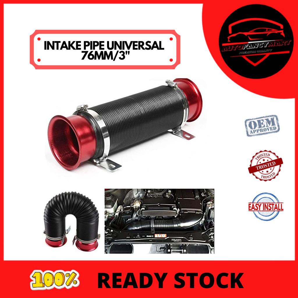CAR Turbo Multi Flexible Air Intake Pipe Universal 76mm/3" | Shopee ...