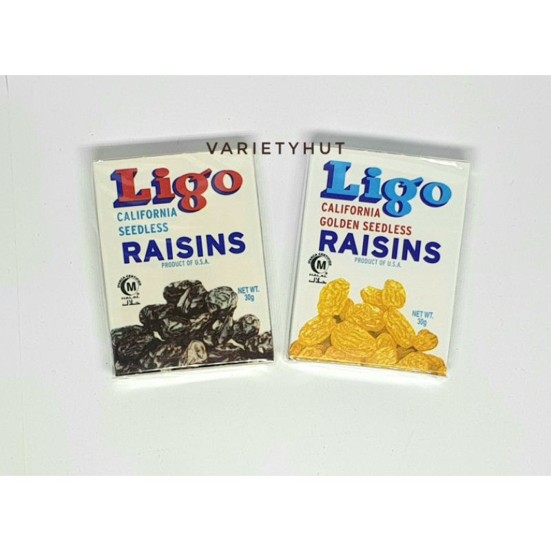 Ligo California Seedless Raisin(30gram per pack) Black or Golden ...