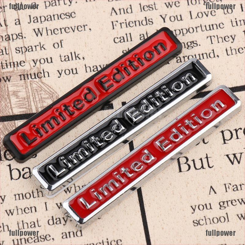 3D Metal Chrome Limited Edition Auto Car Sticker Badge Decal Motorcycle ...