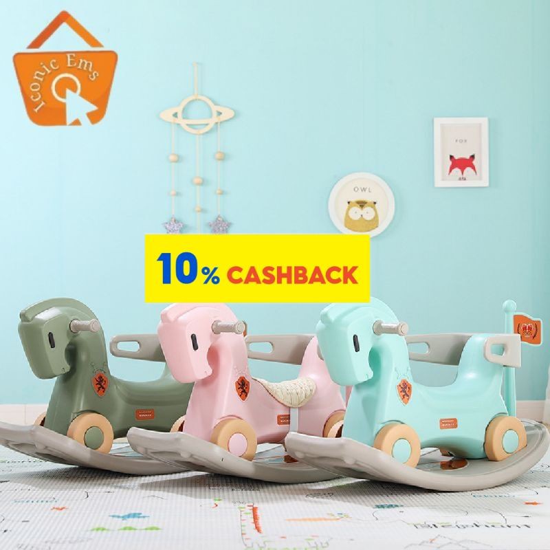 Original Hobby Tree Kids Rocking Horse Trojan Horse Multi Purpose ...